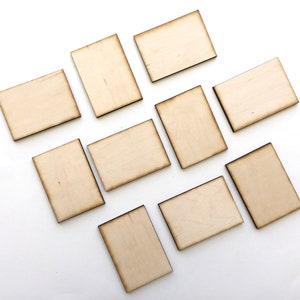 Unfinished Wood Rectangles 2.5"x 3.5" Inch Set of 10, Wood Rectangles ...