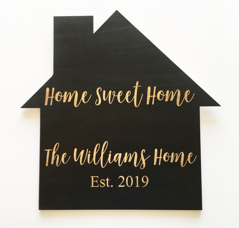 Home Sweet Home Family House Sign Real Estate Agent Closing | Etsy