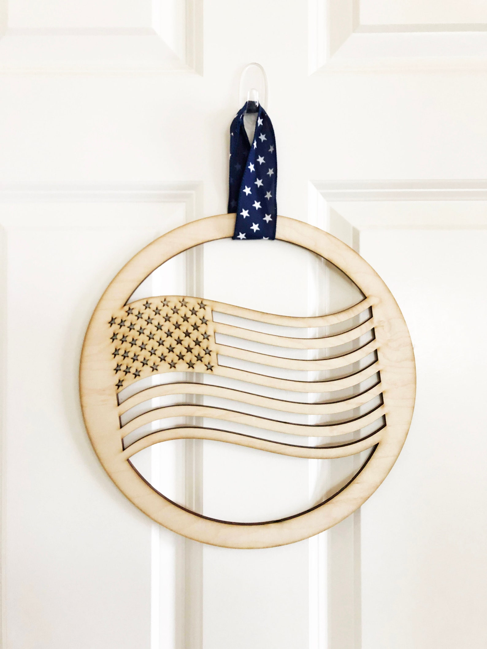 American Flag Circle Door Sign U.S.A Front Door Sign United - Etsy
