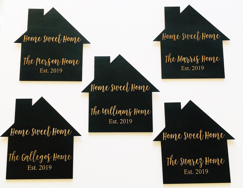 Home Sweet Home Family House Sign Real Estate Agent Closing | Etsy