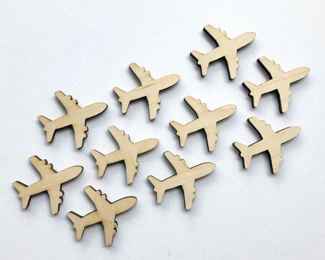 Unfinished Wood Airplanes Inch Set of 10, Kid Craft Supplies, DIY ...