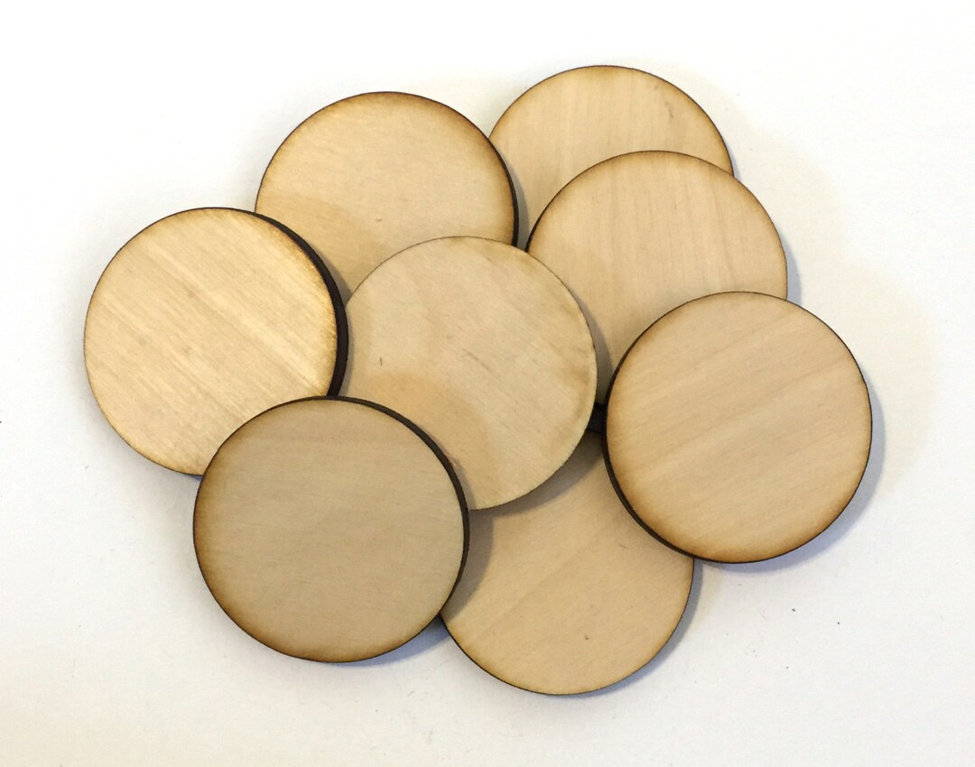 2 Inch Round Wood Circles. 2" Crafting Shapes, Two Inch Wood Burning ...