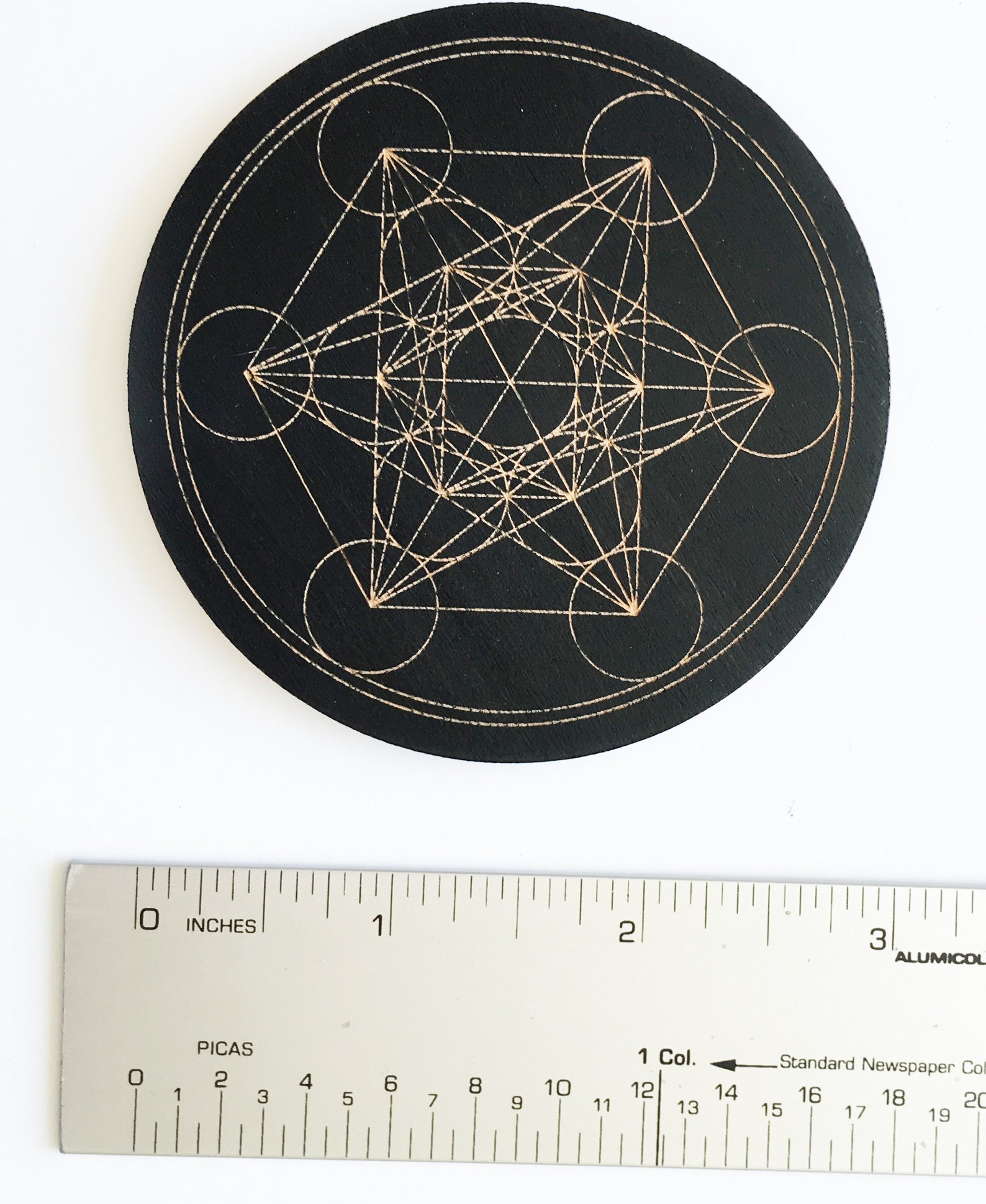 Metatron's Cube Crystal Meditation Grid Stained Black - Etsy