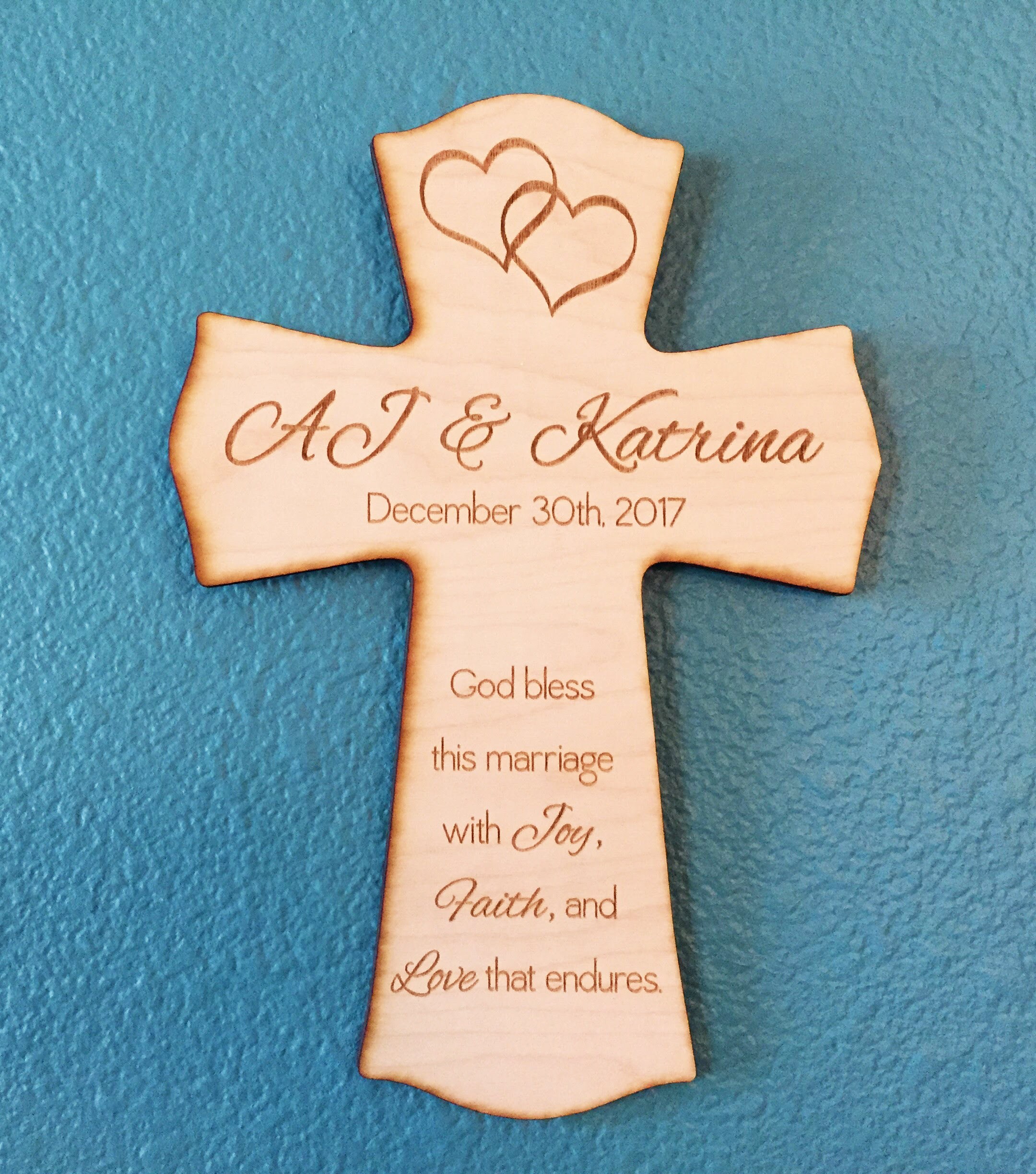 Personalized Wedding Cross Religious Cross Newlywed Gift | Etsy