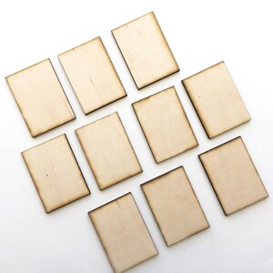 Unfinished Wood Rectangles 2.5"x 3.5" Inch Set of 10, Wood Rectangles ...