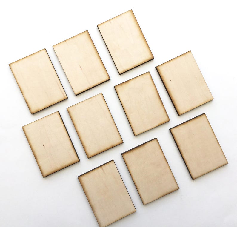 Unfinished Wood Rectangles 2.5"x 3.5" Inch Set of 10, Wood Rectangles ...