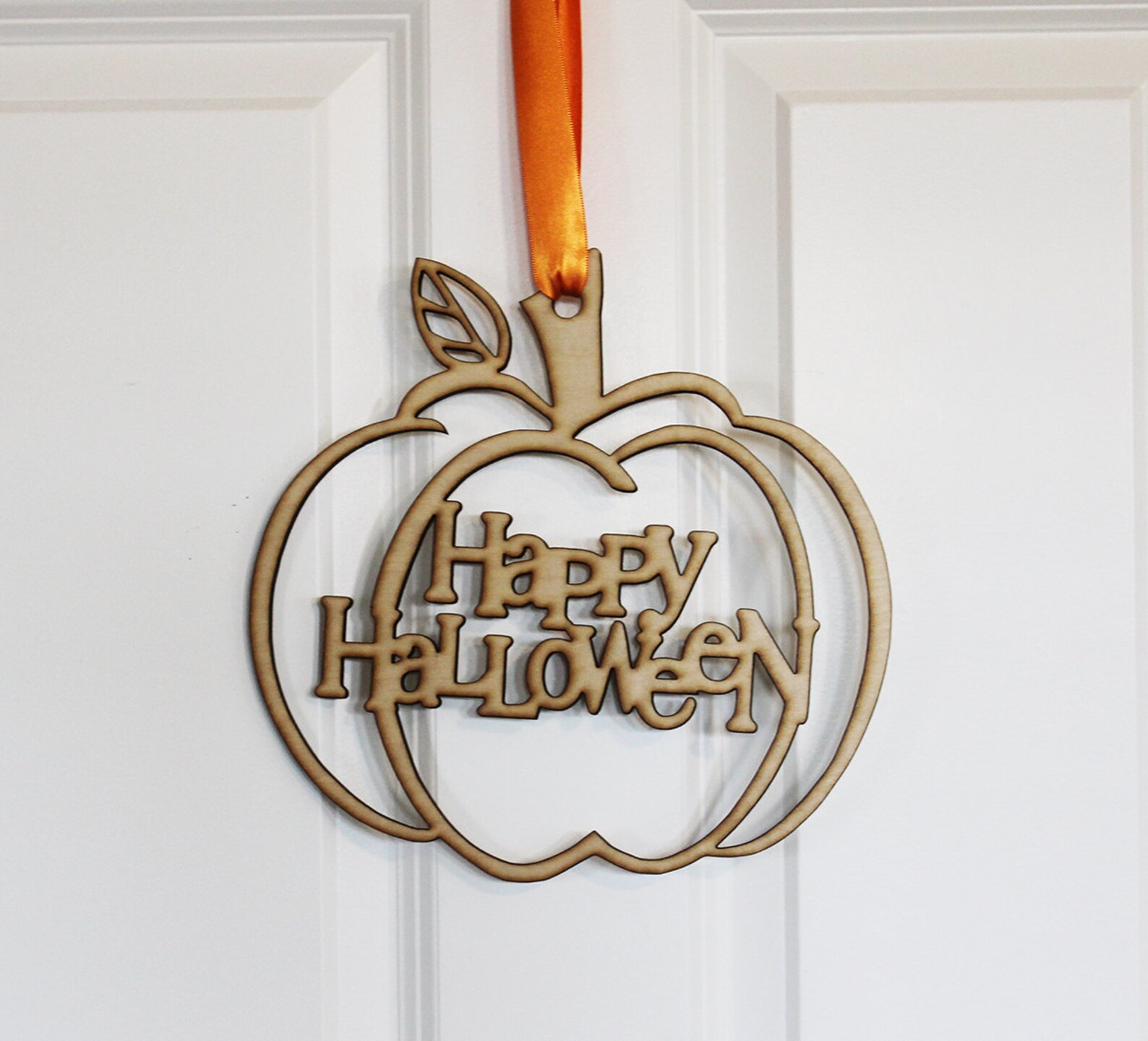 Happy Halloween Pumpkin Door Sign Halloween Holiday Sign - Etsy