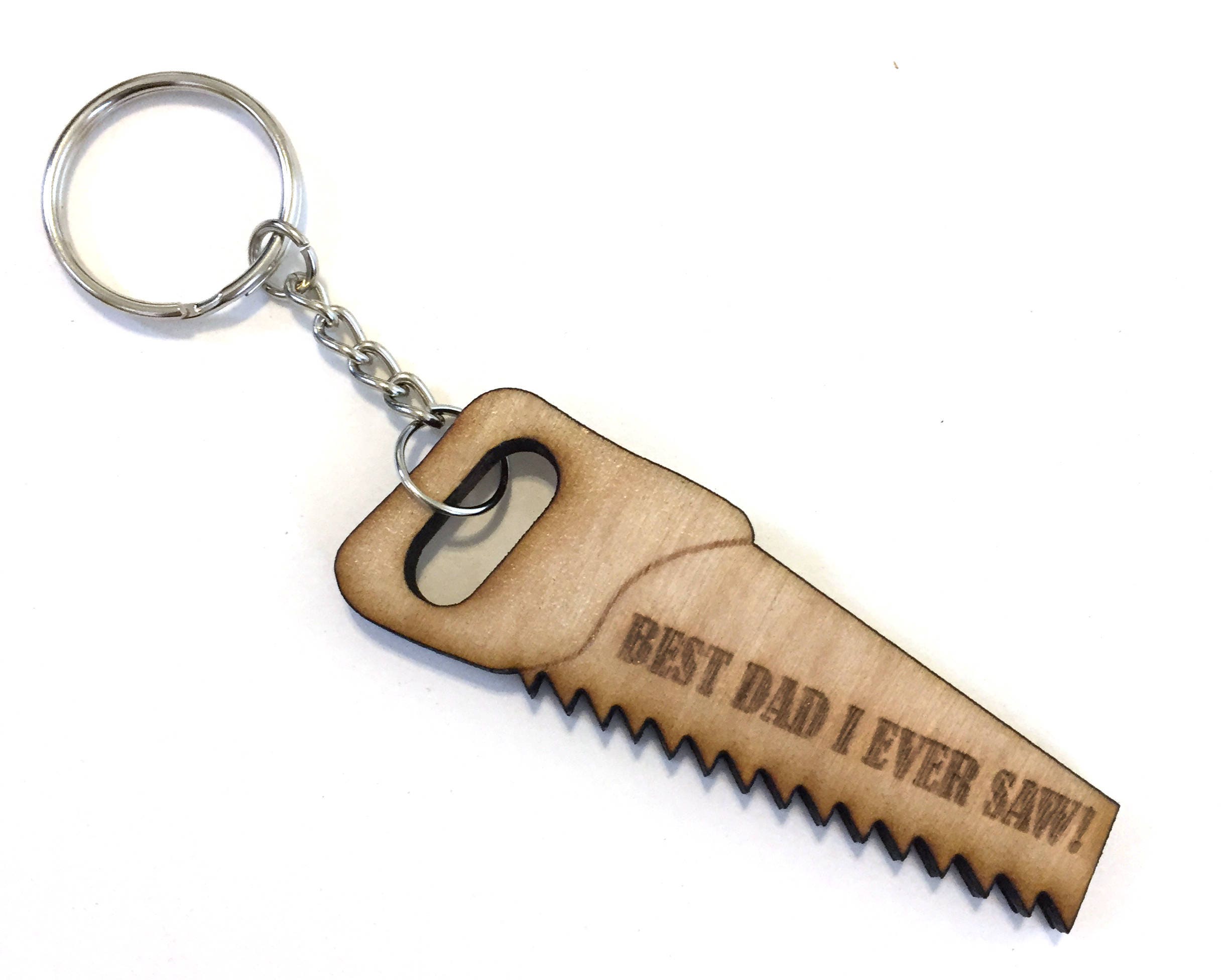 Best Dad I Ever Saw Keychain Father's Day Keychain Best | Etsy