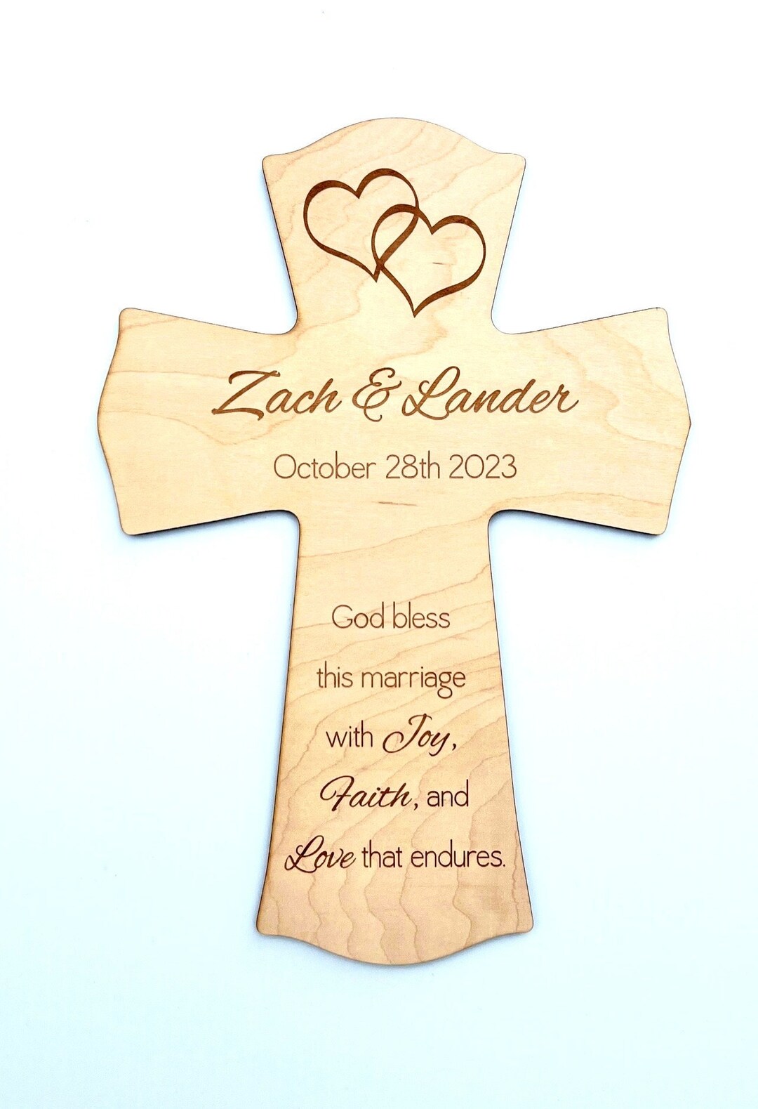 Personalized Wedding Cross, Religious Cross Newlywed Gift Engraved ...