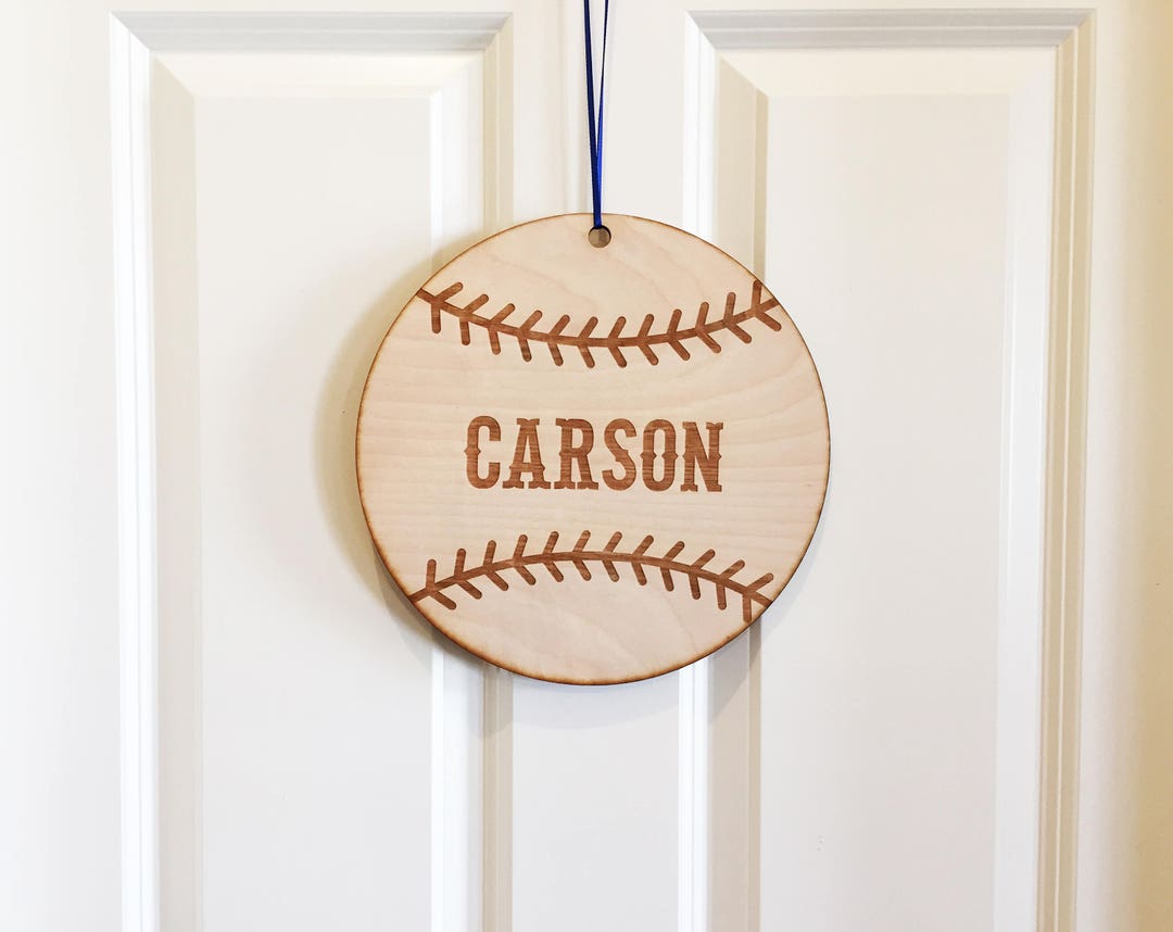 Baseball Sign for Kids Bedroom, Kids Bedroom Door Sign, Personalized ...