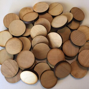 Unfinished Round Wood Circle Discs 1 1/4 Set of 50, Laser Cut, Laser ...