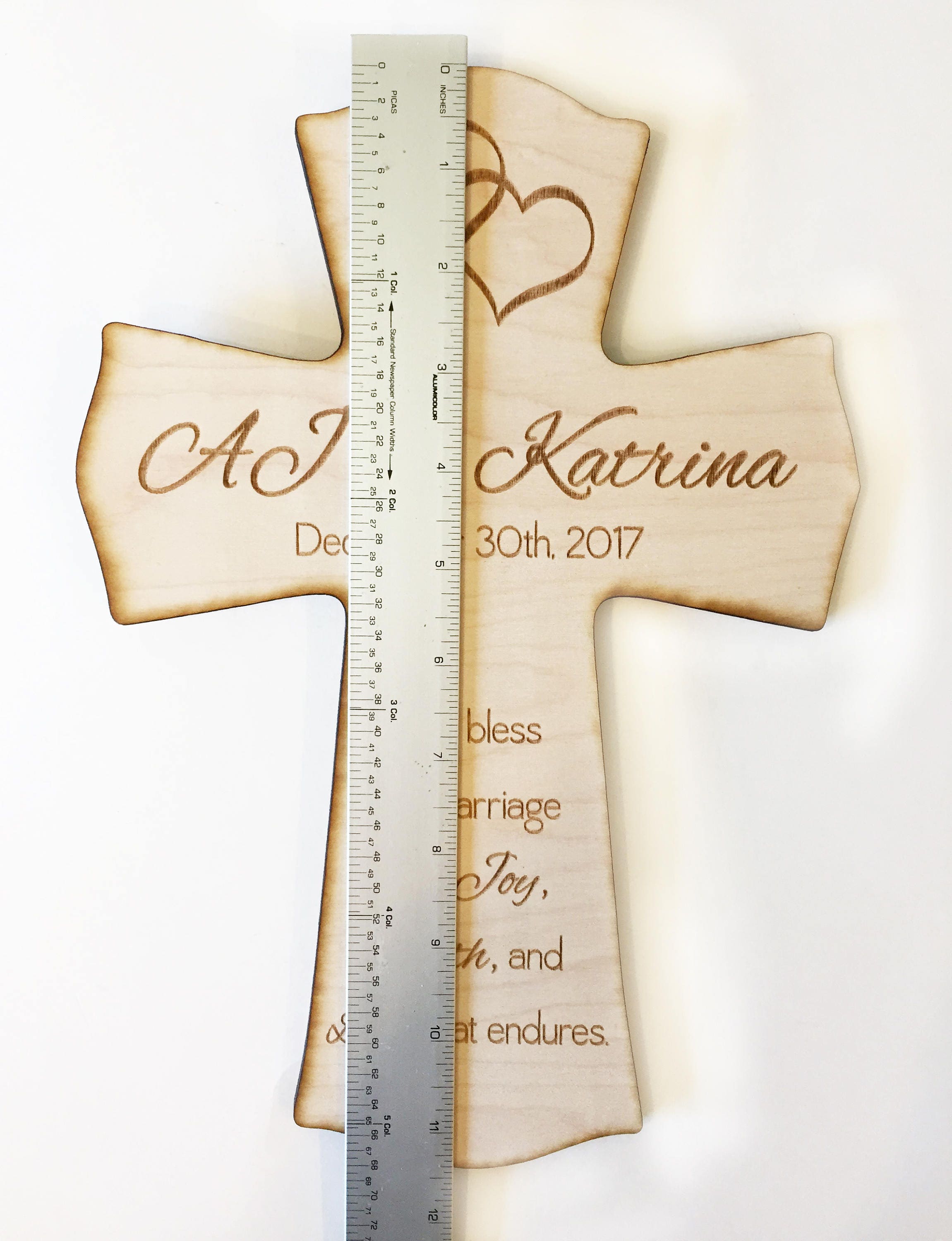 Personalized Wedding Cross Religious Cross Newlywed Gift | Etsy