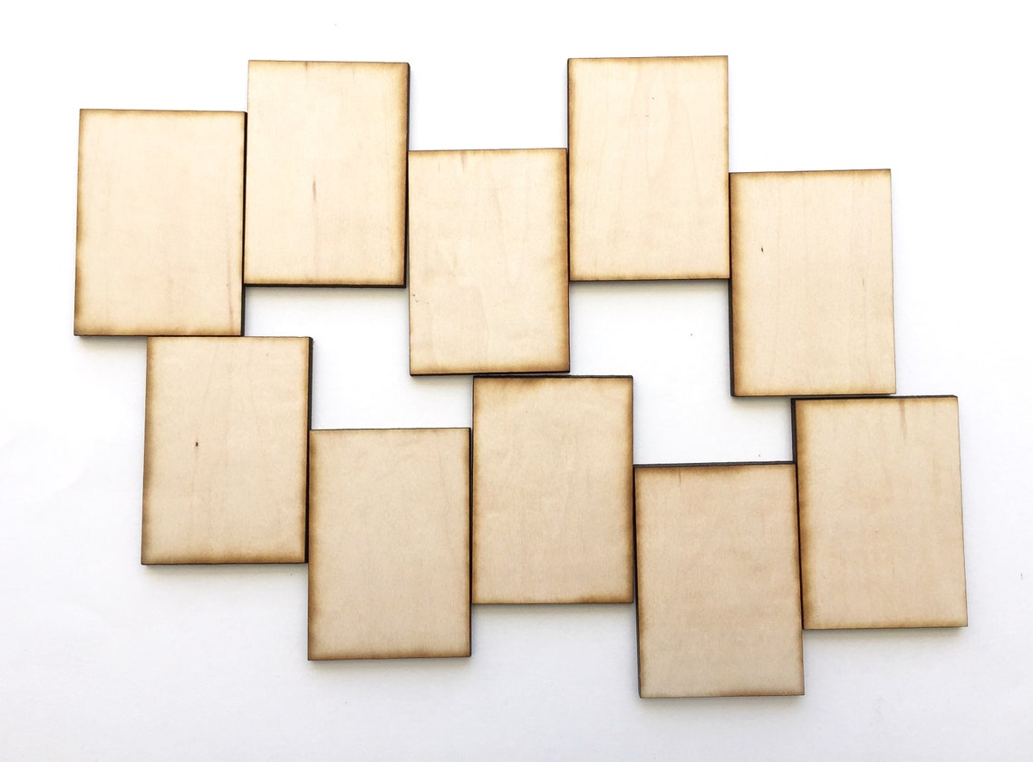 Unfinished Wood Rectangles 2.5"x 3.5" Inch Set of 10, Wood Rectangles ...