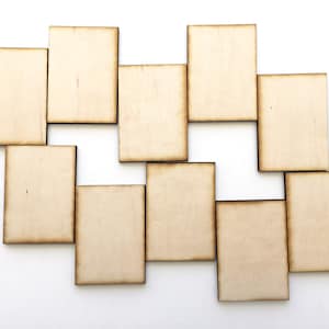 Unfinished Wood Rectangles 2.5"x 3.5" Inch Set of 10, Wood Rectangles ...