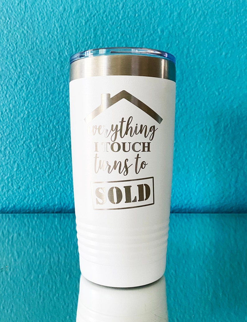 Real Estate Beverage Tumbler , Realtor Travel Mug, 20 Oz. Stainless ...