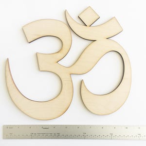 Wood Om Symbol Sign, Healing Ohm or Aum Decoration, Home Healer Cutout ...