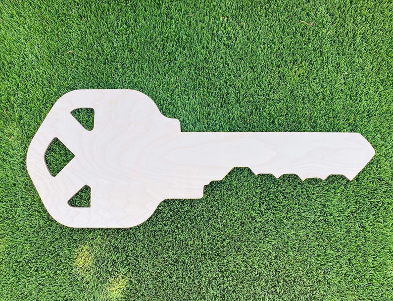 Blank Wood Key Ready to Paint Realtor Wood Key Sign Real | Etsy