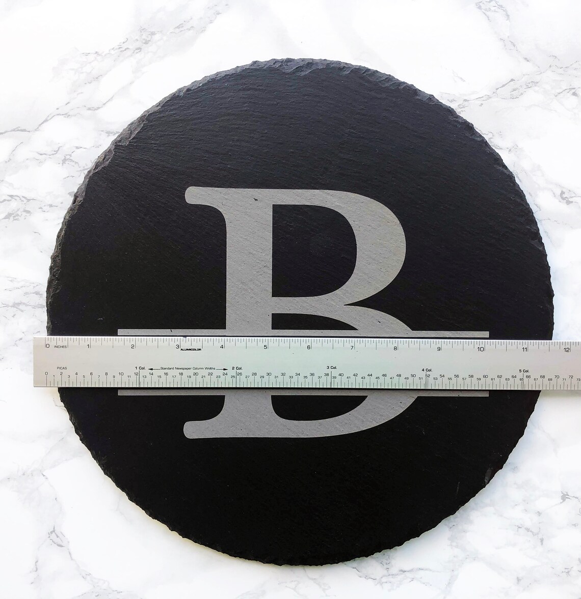 Monogram Slate Cheese Board Personalized Slate Serving Board | Etsy