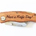 Personalized Engraved Folding Utility Knife With Wood Handle and Blade ...