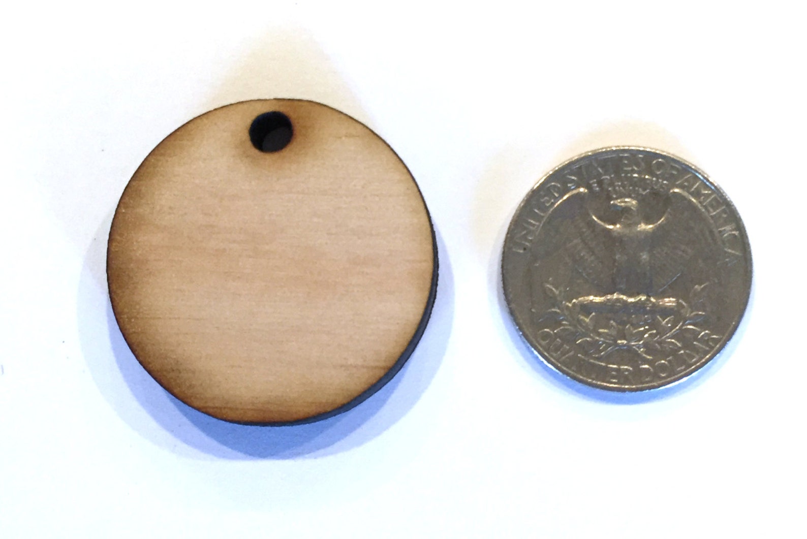 Unfinished Round Wood Circle Discs With Hole 1 1/4" Set of 50, Wood ...