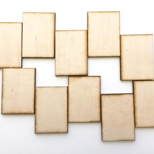 Unfinished Wood Rectangles 2.5"x 3.5" Inch Set of 10, Wood Rectangles ...