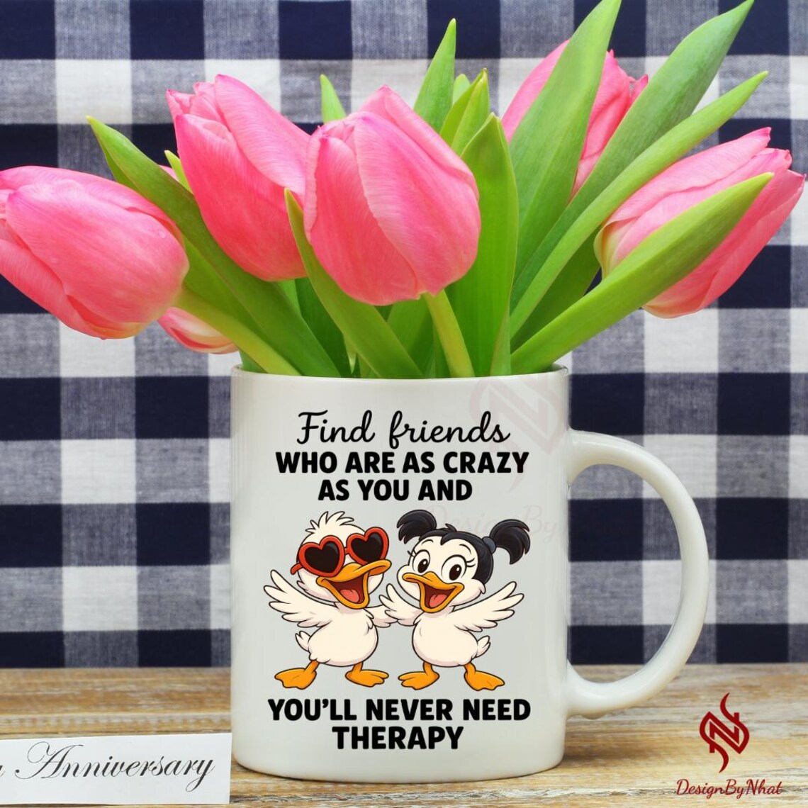 Funny Best Friends PNG | Crazy Duck Duo Quote | Friendship Humor ...