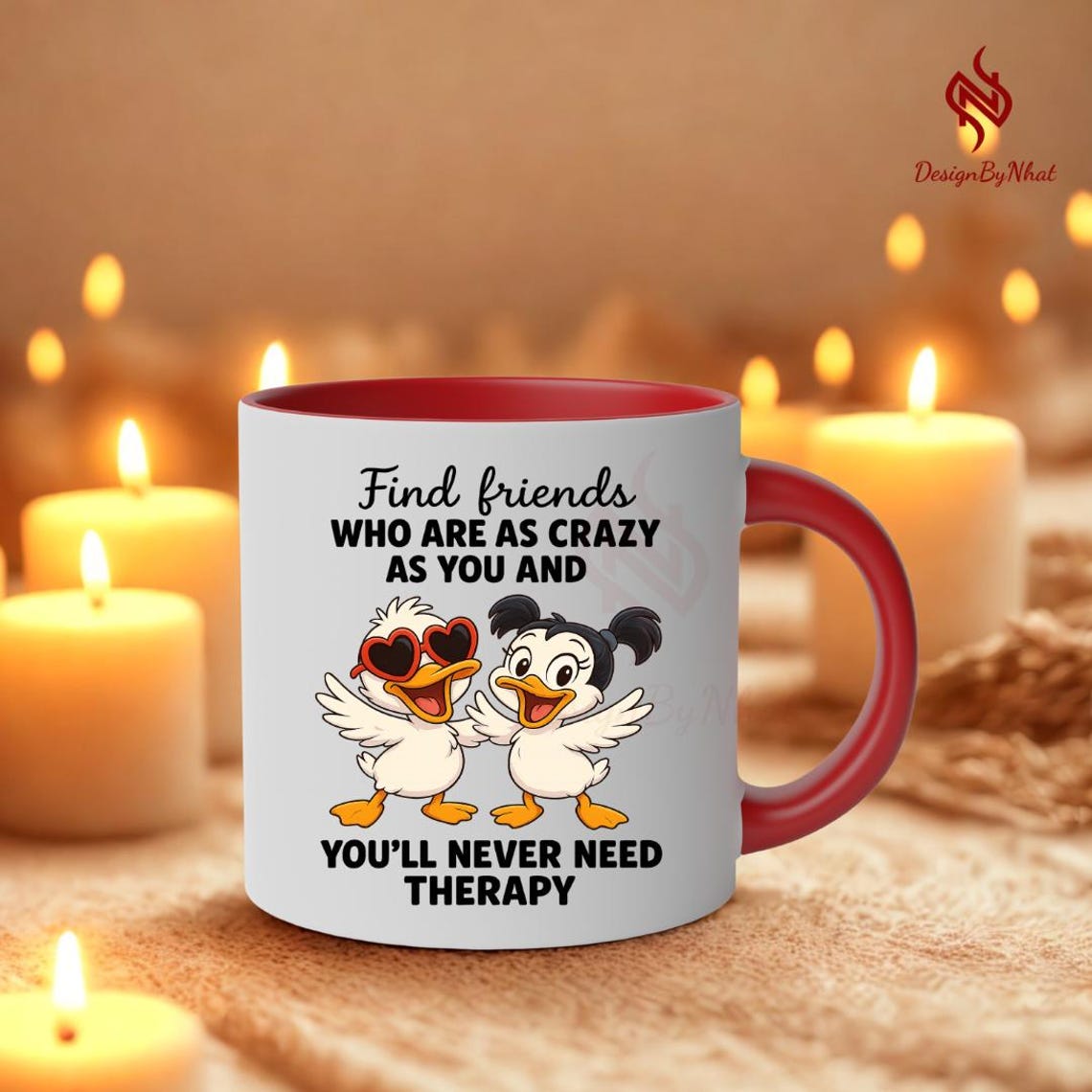 Funny Best Friends PNG | Crazy Duck Duo Quote | Friendship Humor ...