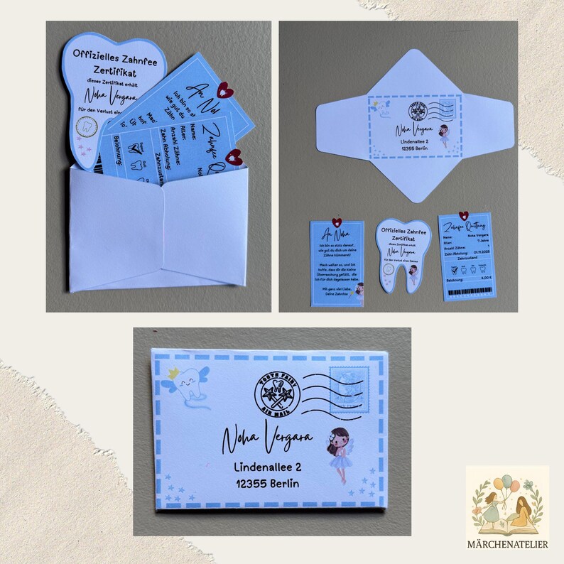 Tooth Fairy A4 PDF Printable | Child's Gift | Craft Template | Tooth ...