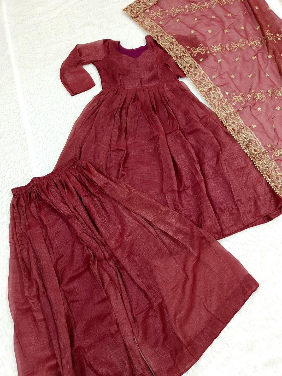 Hansh Couture Indian Wedding Wear Silk Salwar Suit With Dupatta, Indian ...