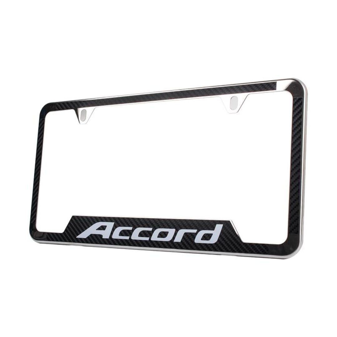 Carbon Fiber Vinyl Accord License Plate Frame Cover Stainless Steel - Etsy