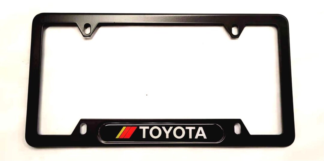 Classic Retro TRD Color License Plate Frame Cover for Toyota Stainless ...