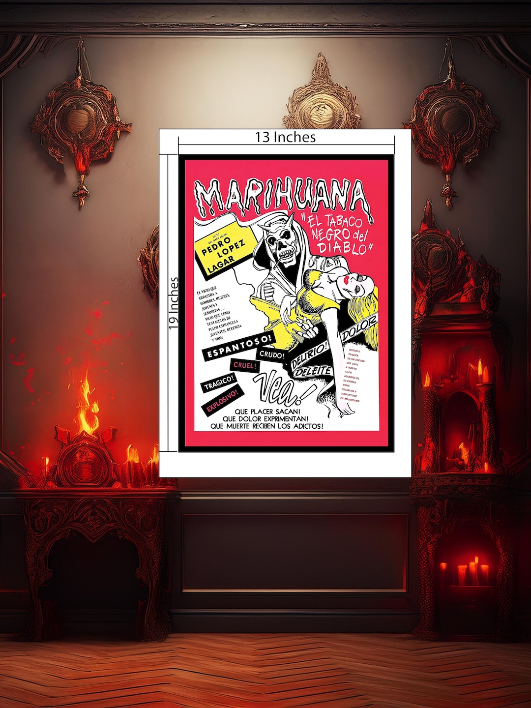 Reefer Madness, El Diablo Framed/unframed Vintage Anti Drug Poster ...