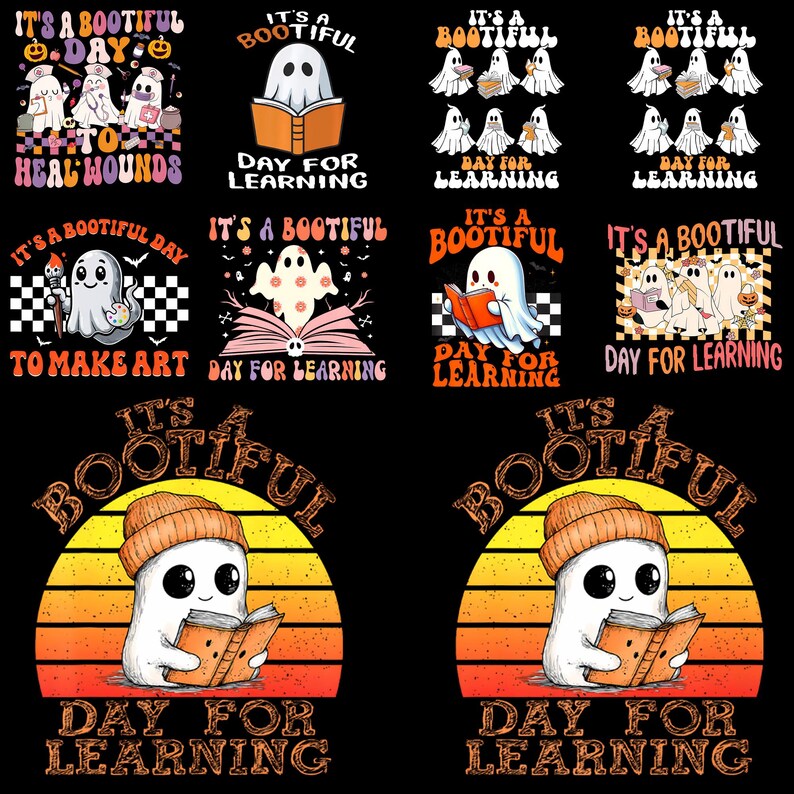 It’s a Bootiful Day for Learning PNG, Cute Teacher Halloween Ghost ...