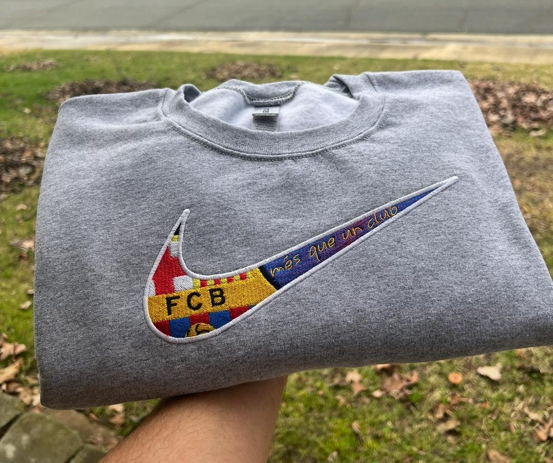 Barcelona-inspired Embroidered Sweatshirt – Custom City Colors Crewneck ...