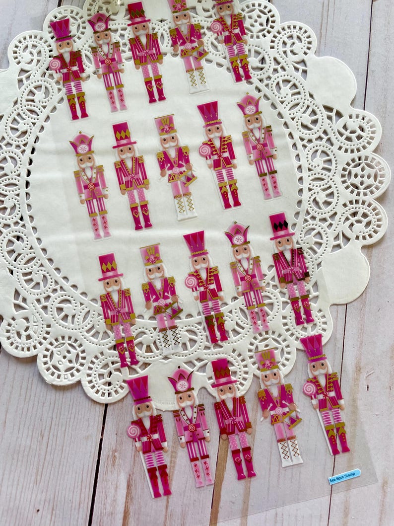 Nutcracker Stickers Toy Soldiers Christmas Embellishment Nut Cracker ...
