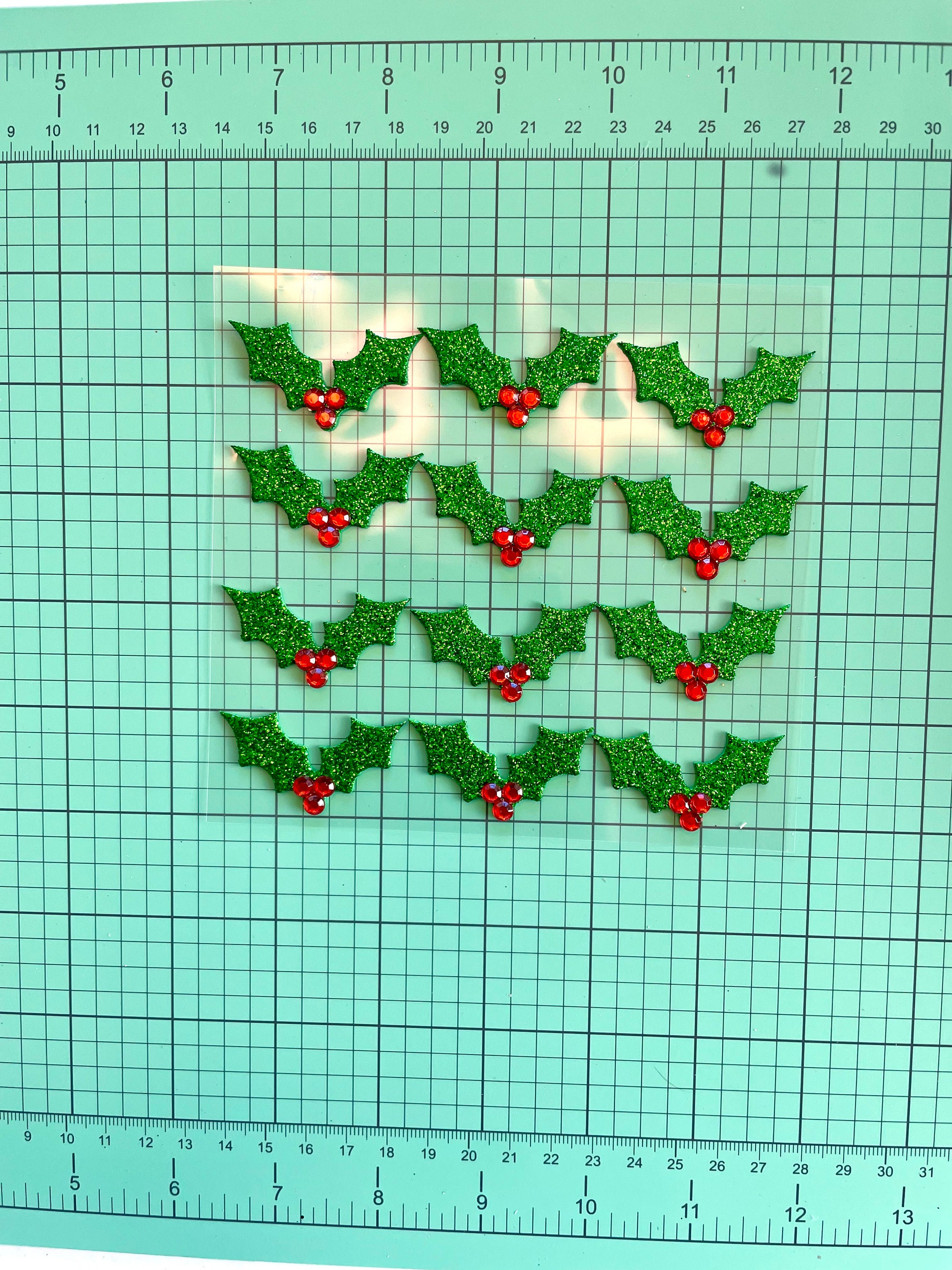 Holly Leaves and Berries Stickers Christmas Foam Embellishments Winter ...