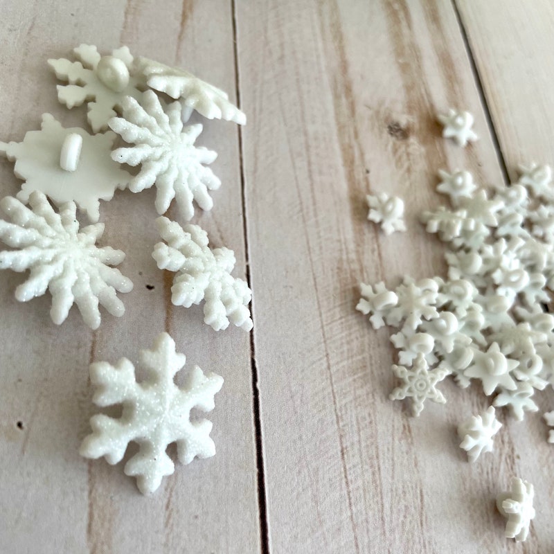 Snowflakes Buttons - Etsy