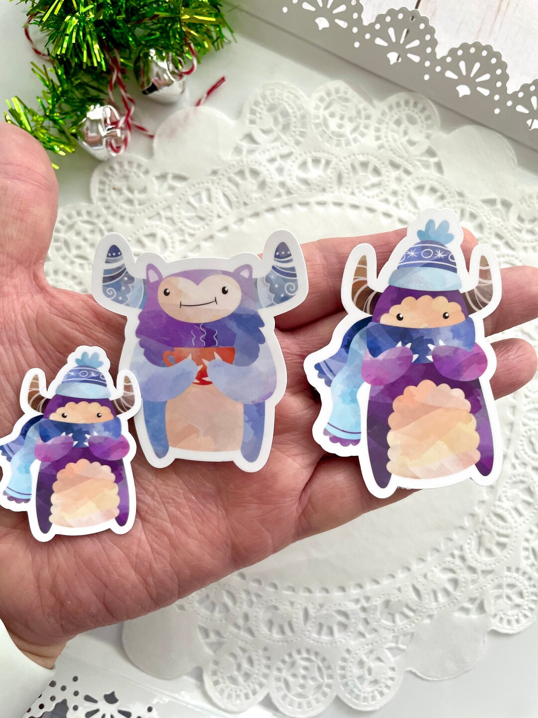 Yeti Stickers Waterproof Laptop Sticker Sasquatch Bigfoot Christmas ...
