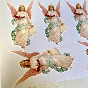 Vintage Angel Sticker Sheet Christmas Stickers Envelope Stickers ...