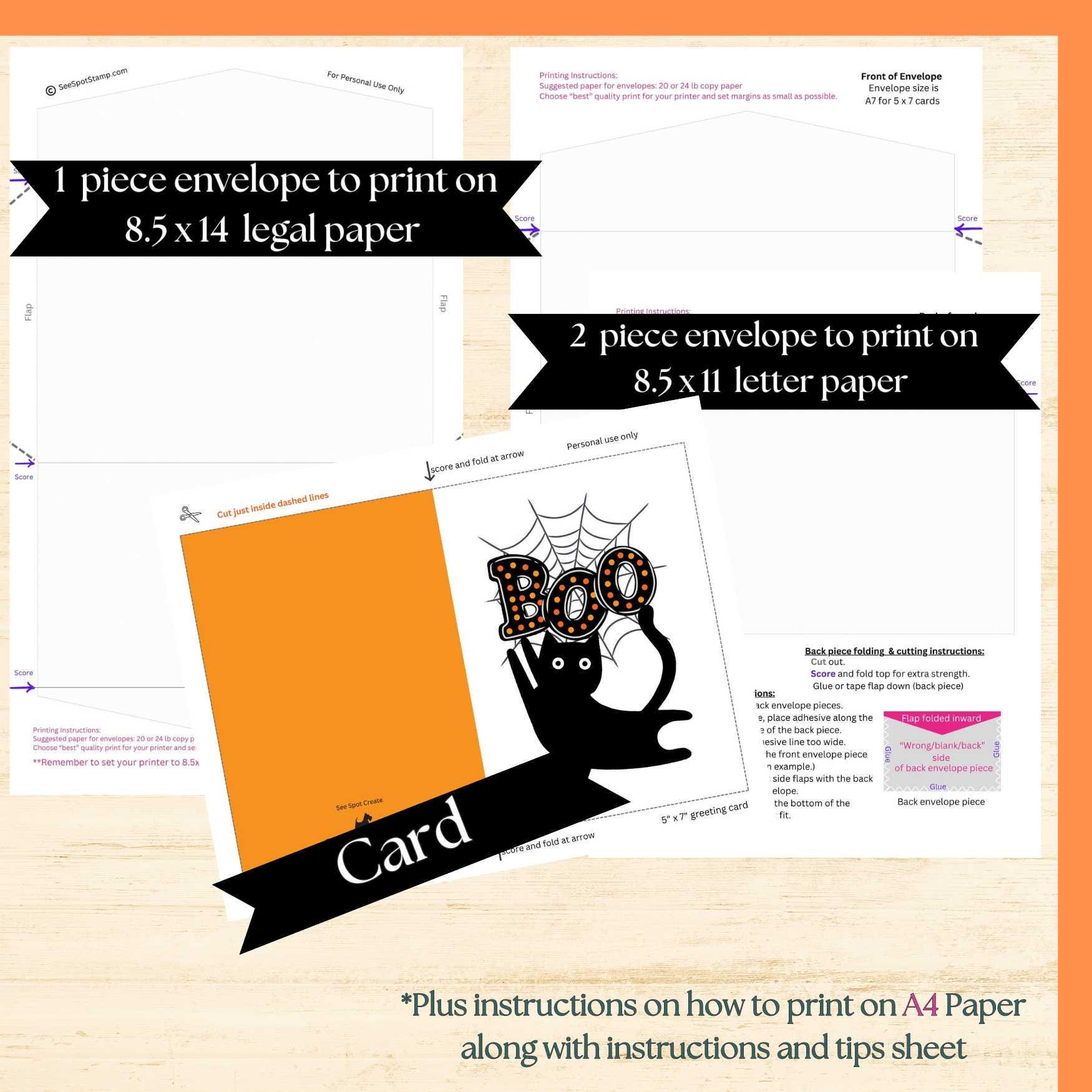 Printable Halloween Card for Cat Lovers Cute Cat Greeting Card Digital ...
