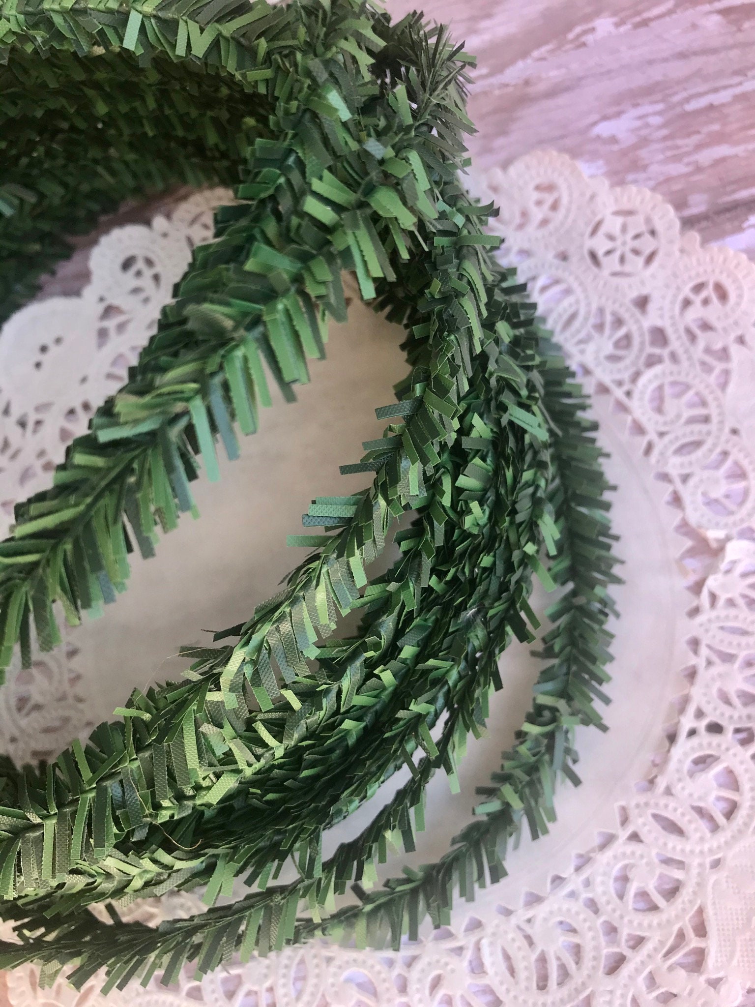 Mini Pine Garland Christmas Tree Pine Miniature Small Little Rope 30 Ft ...