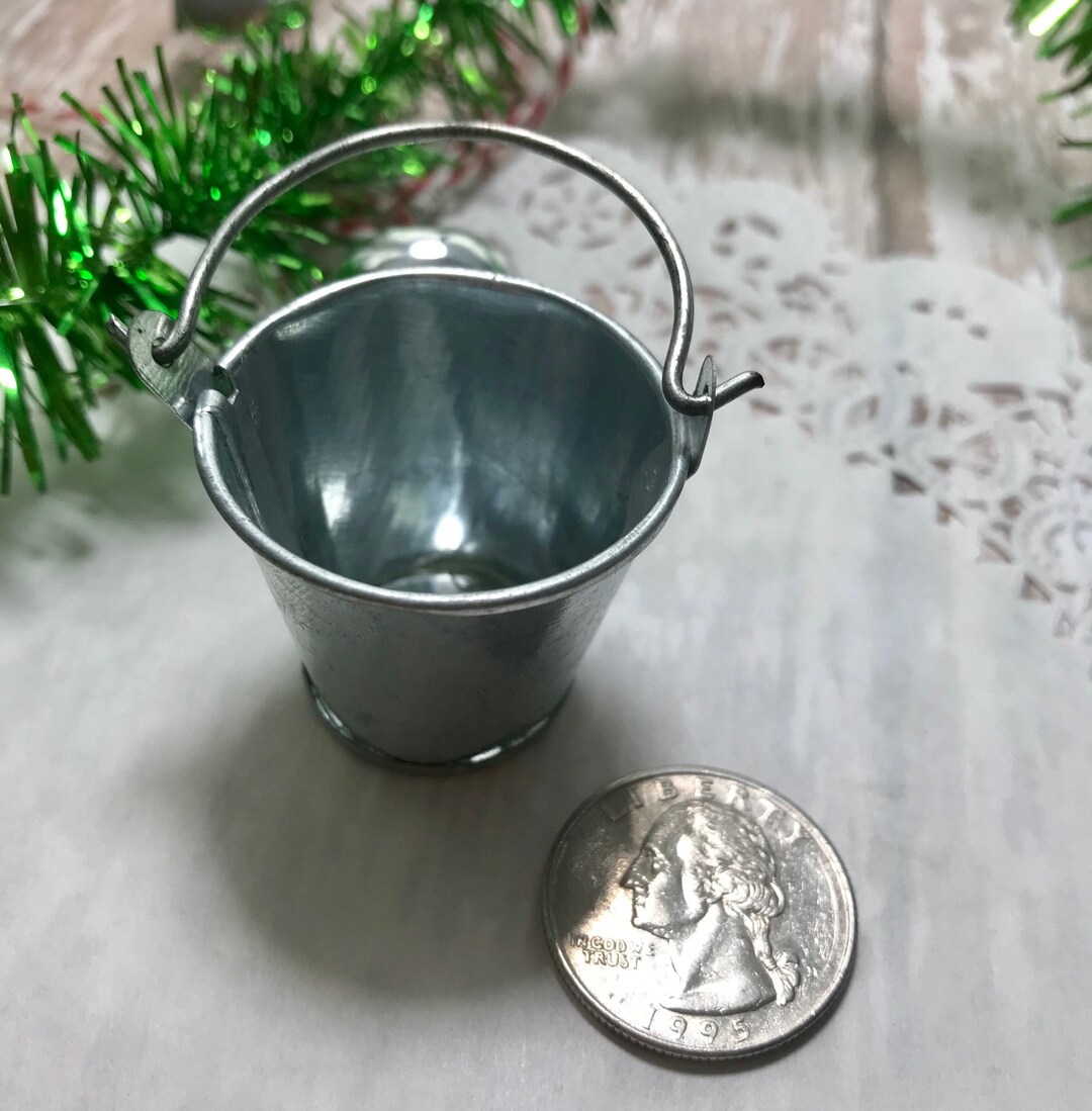 Miniature Bucket Mini Christmas Ornament Tiny Little Small Pail With ...