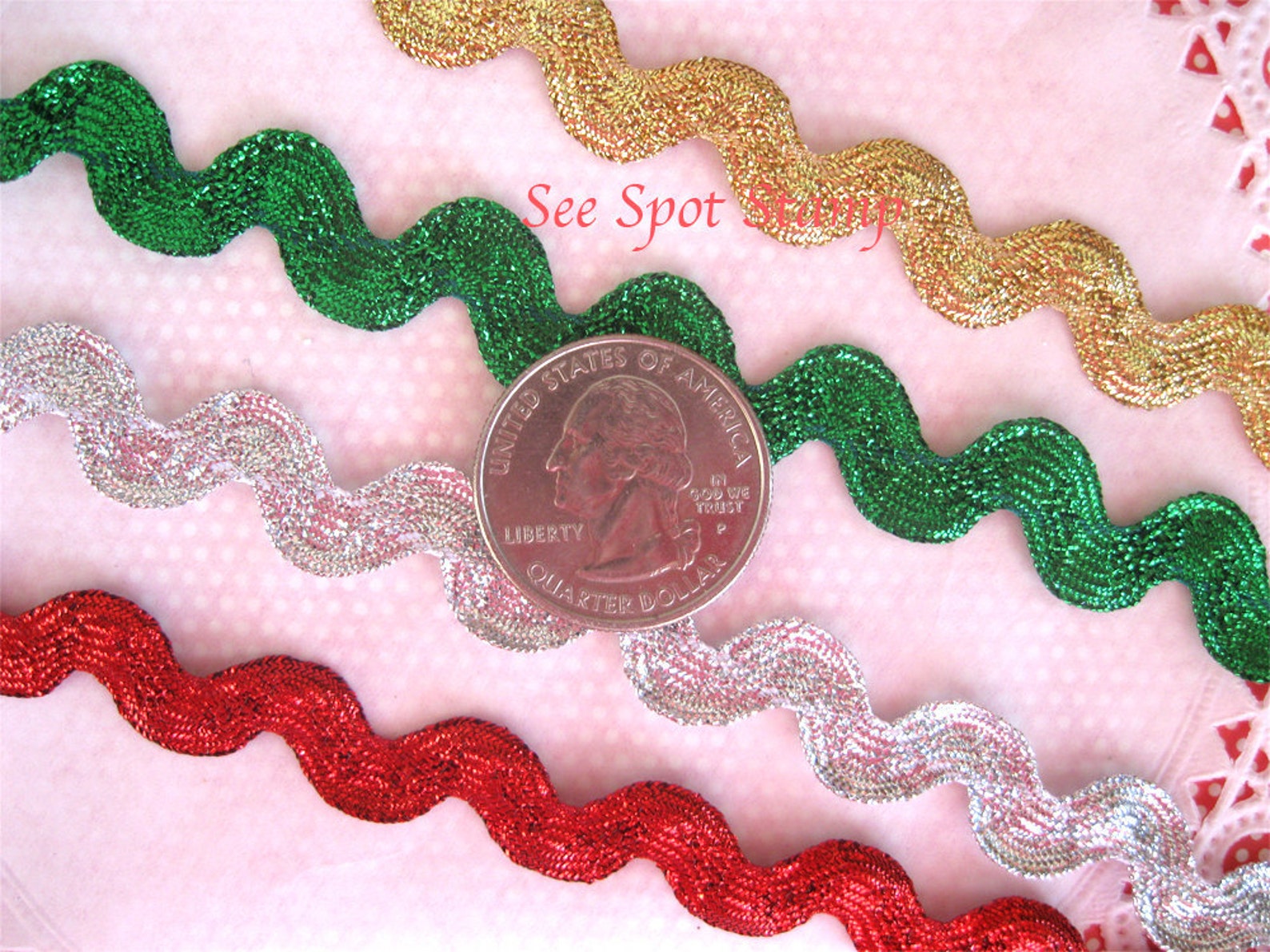 SILVER Rick Rack Ribbon Christmas Trim Metallic Shiny Sparkly | Etsy