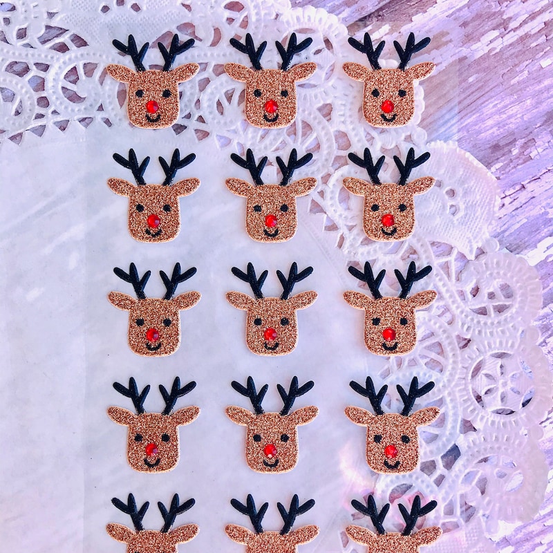 Reindeer Head Stickers - Etsy