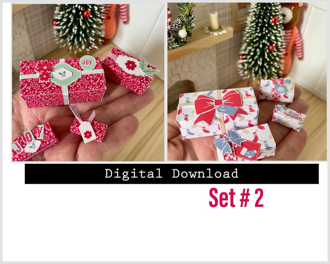 Miniature Gift Box Set 2, Digital Download Pdf Christmas Winter ...