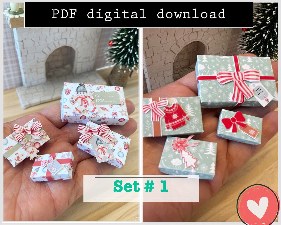 Printable Miniature Gift Box Set 1, Instant Digital Download PDF ...