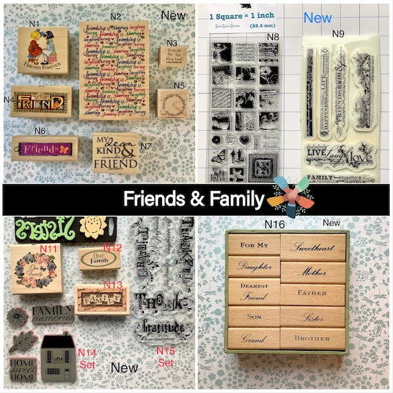 Friend Rubber Stamp Friendship Dear Kind Wonderful Sentiment | Etsy