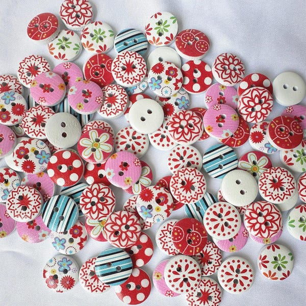 Colorful Buttons - Etsy