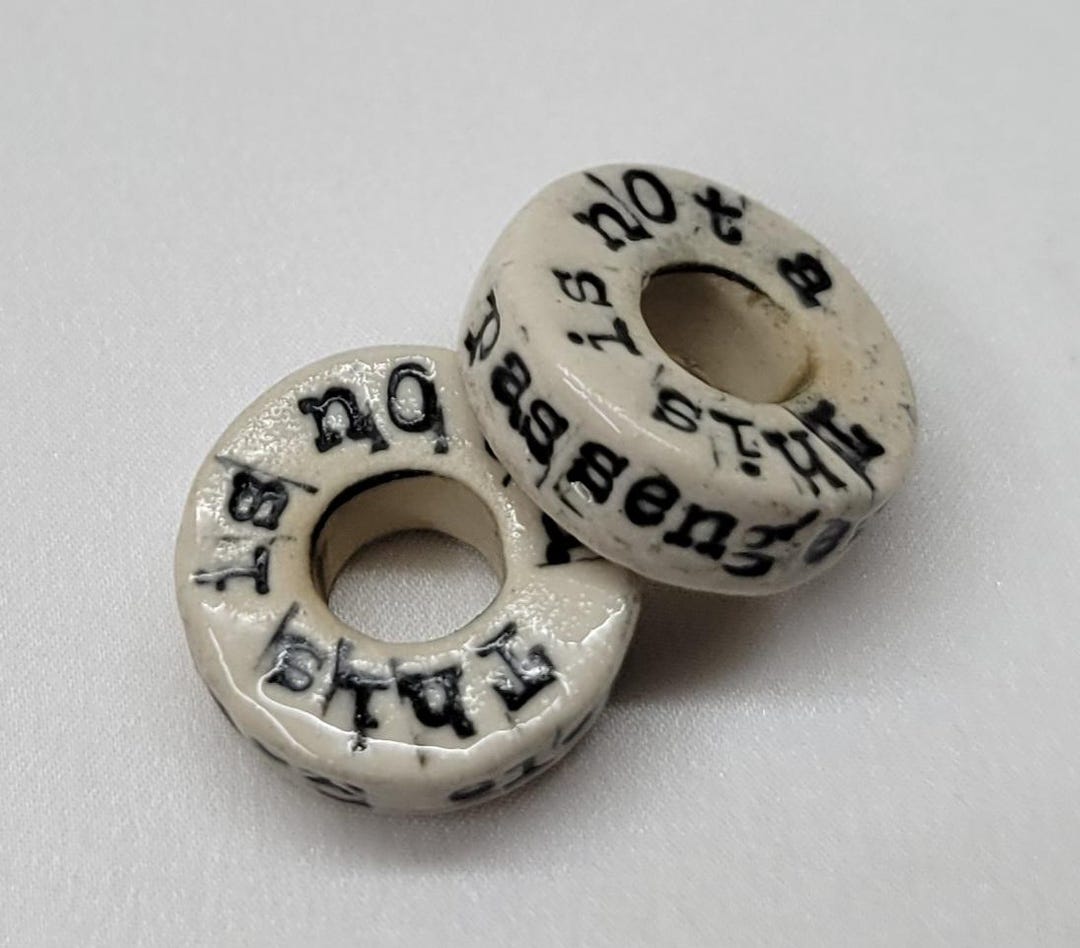 This is Not a Passenger Elevator. Handmade Porcelain Bead. 17x6mm - Etsy