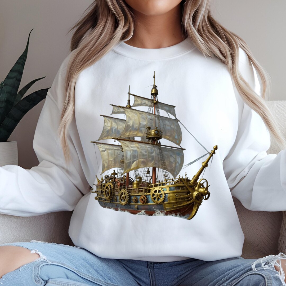 Vintage Sailing Ship Cotton Tee, Nautical Maritime Gift - Etsy